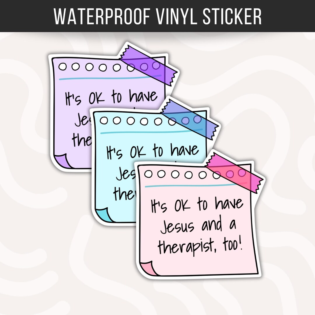 Funny Jesus Therapist Sticker • Christian Mental Health Gift ...
