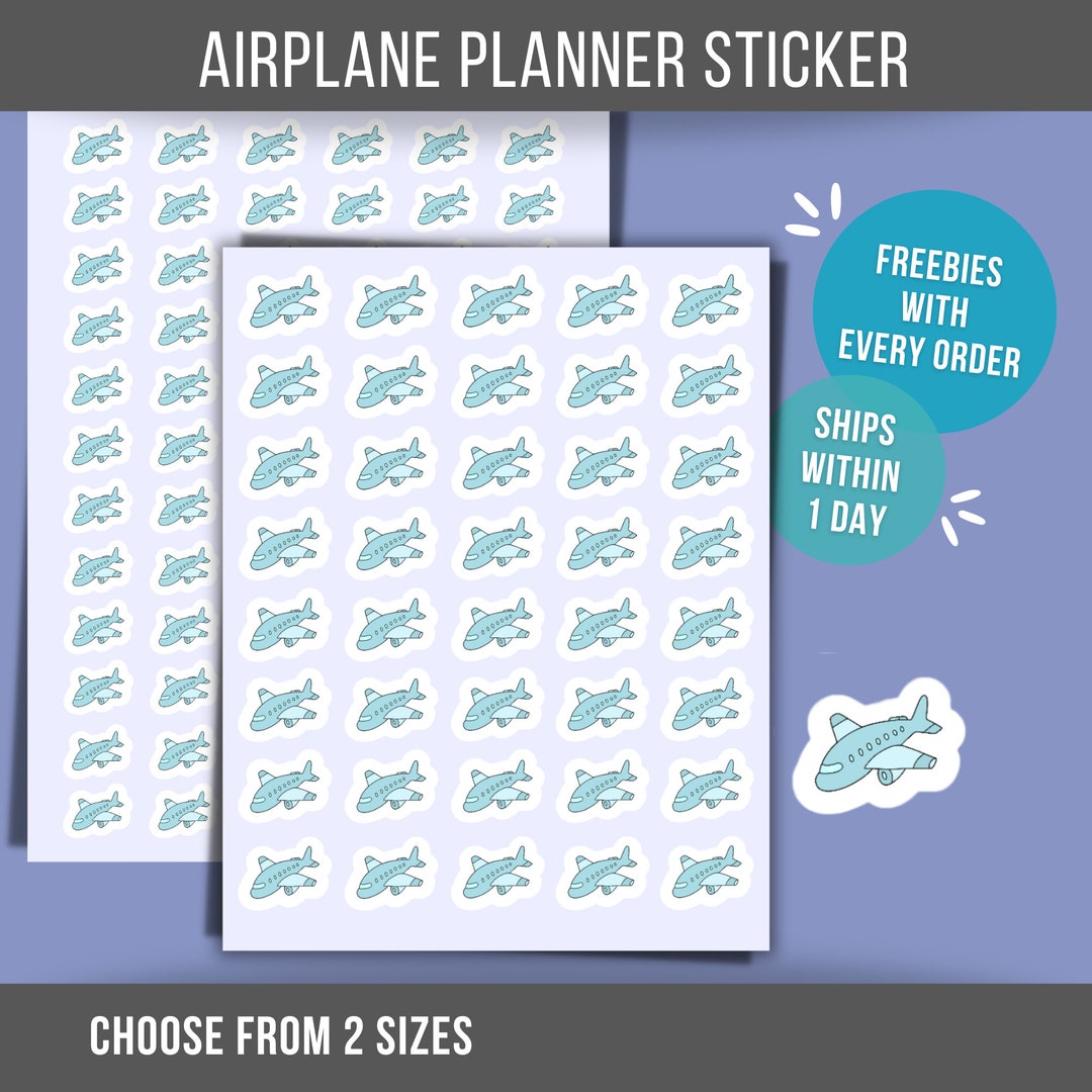 Airplane Travel Planner Sticker Flight Reminder Sticker Vacation Plane ...