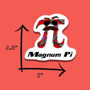 Magnum P.I. Sticker Waterproof Vinyl Sticker Gift for Pi Day - Etsy