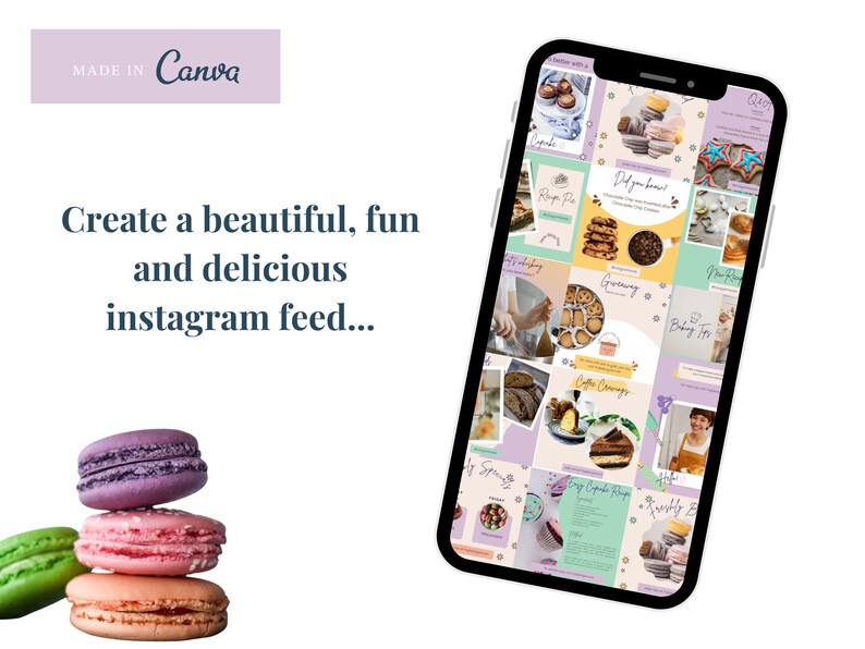 30 Bakery Instagram Templates Bakery CANVA Template Cafe - Etsy