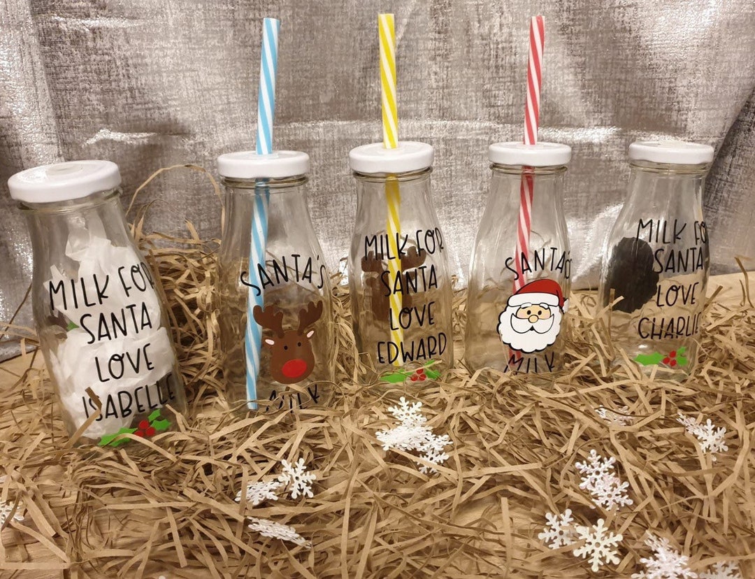 Personalised Milk for Santa, Santas Milk, Milk Bottles, Christmas Eve ...