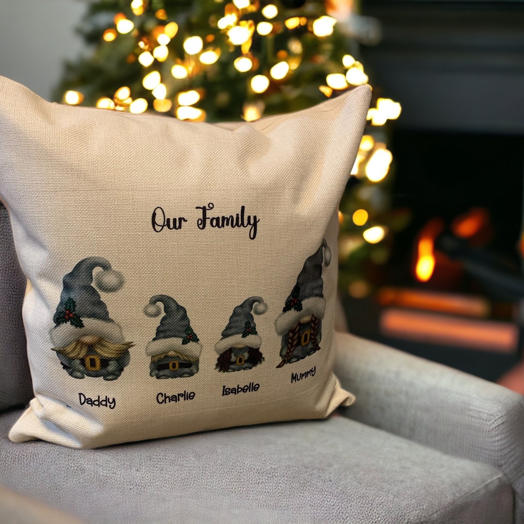 Personalised Family Gonk Cushion, 4 Colours to Choose From - Etsy