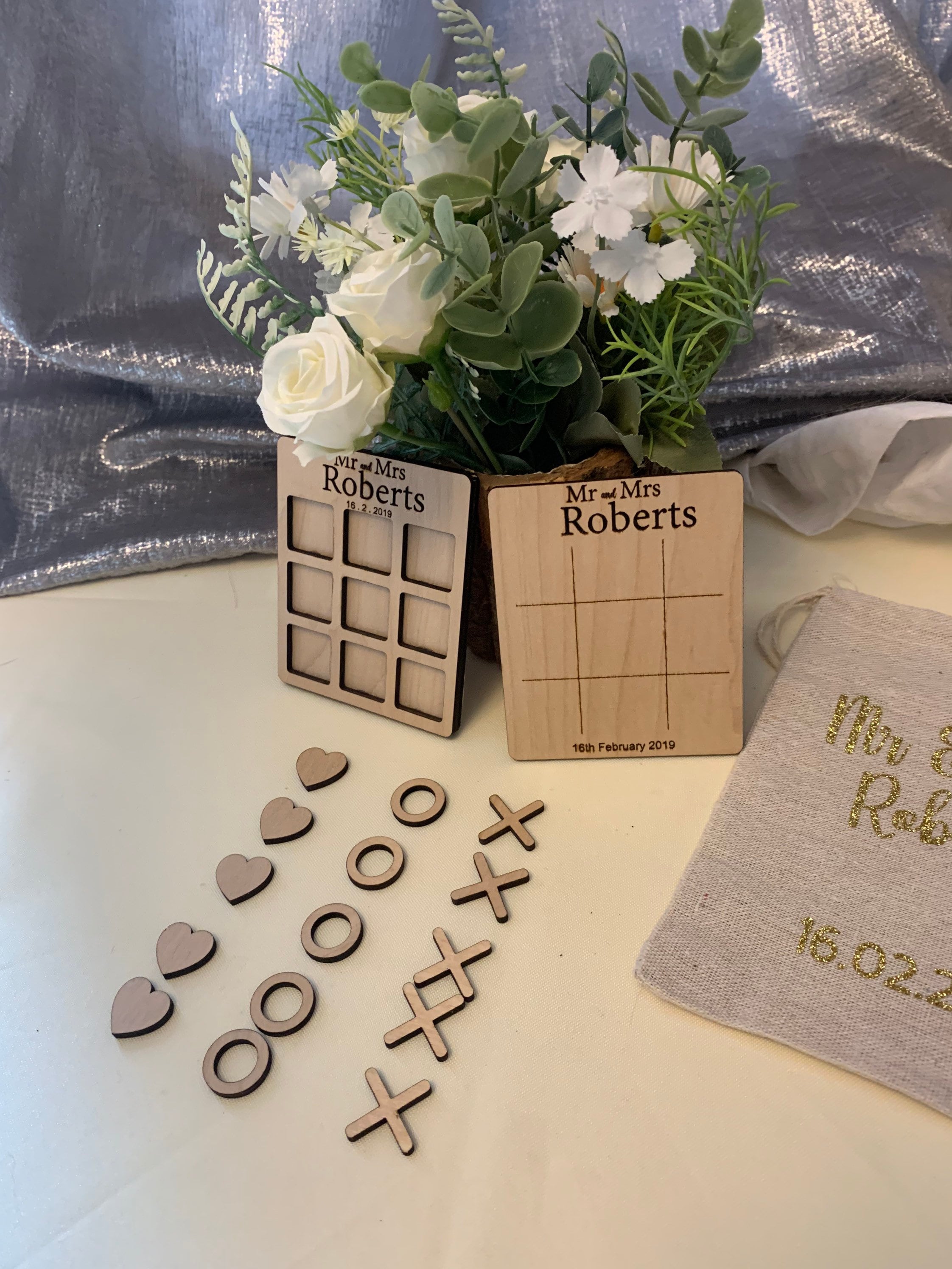 Wedding Favour Tic Tac Toe noughts and Crosses Mini Game - Etsy UK