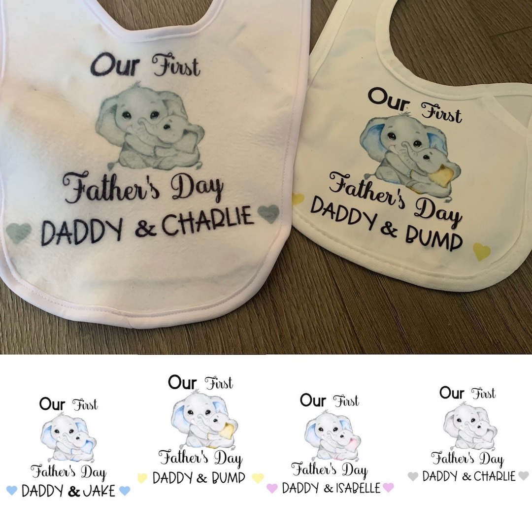 Baby Bibs Fathers Day, First Fathers Day Baby Bib, Daddy and Baby ...