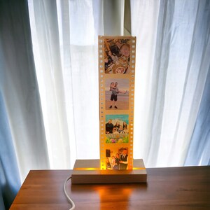 Personalised Film Reel With Light up Wooden Stand. Personalised With ...
