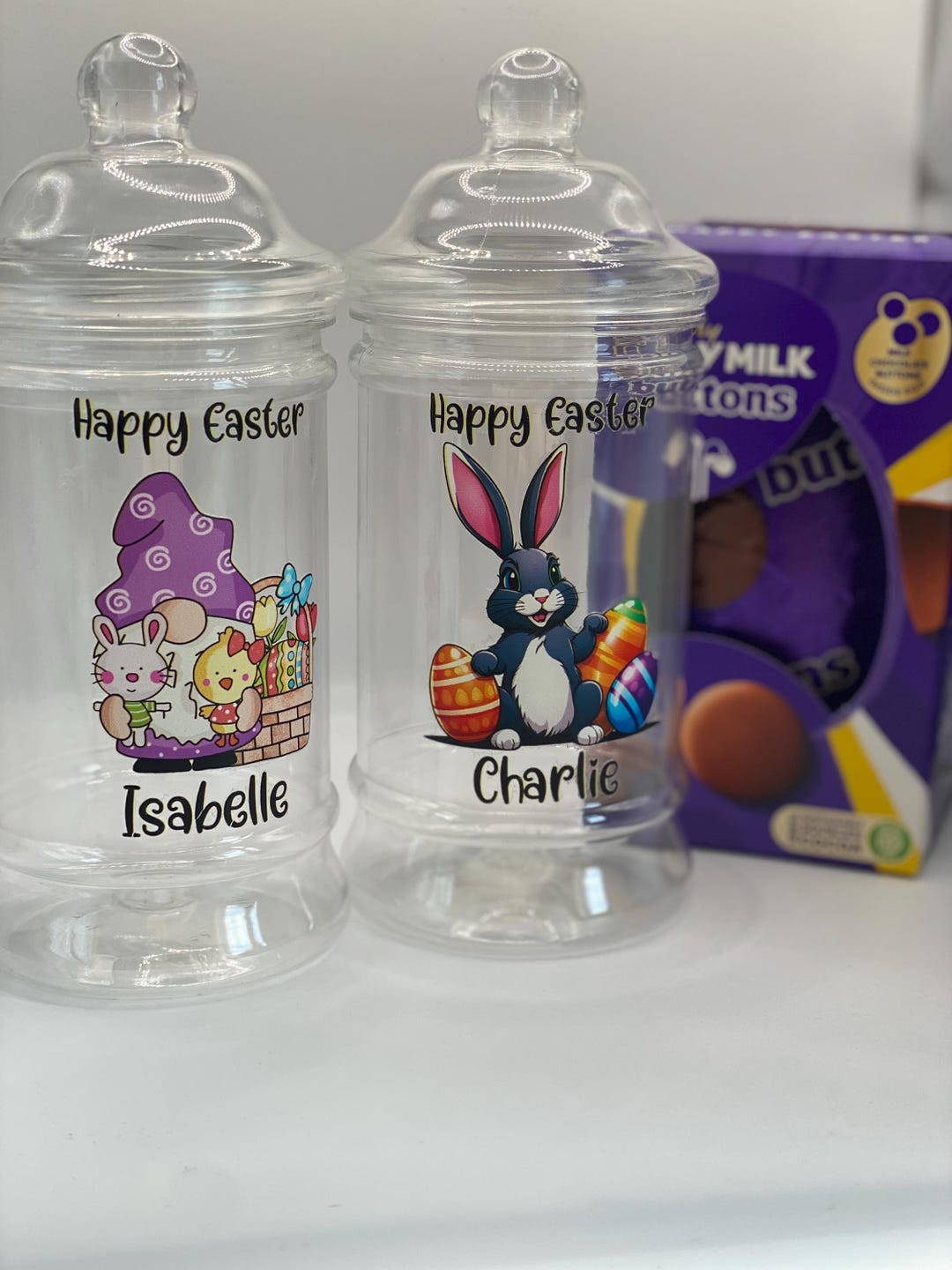 Personalised Easter Fillable Sweet Jars - Etsy
