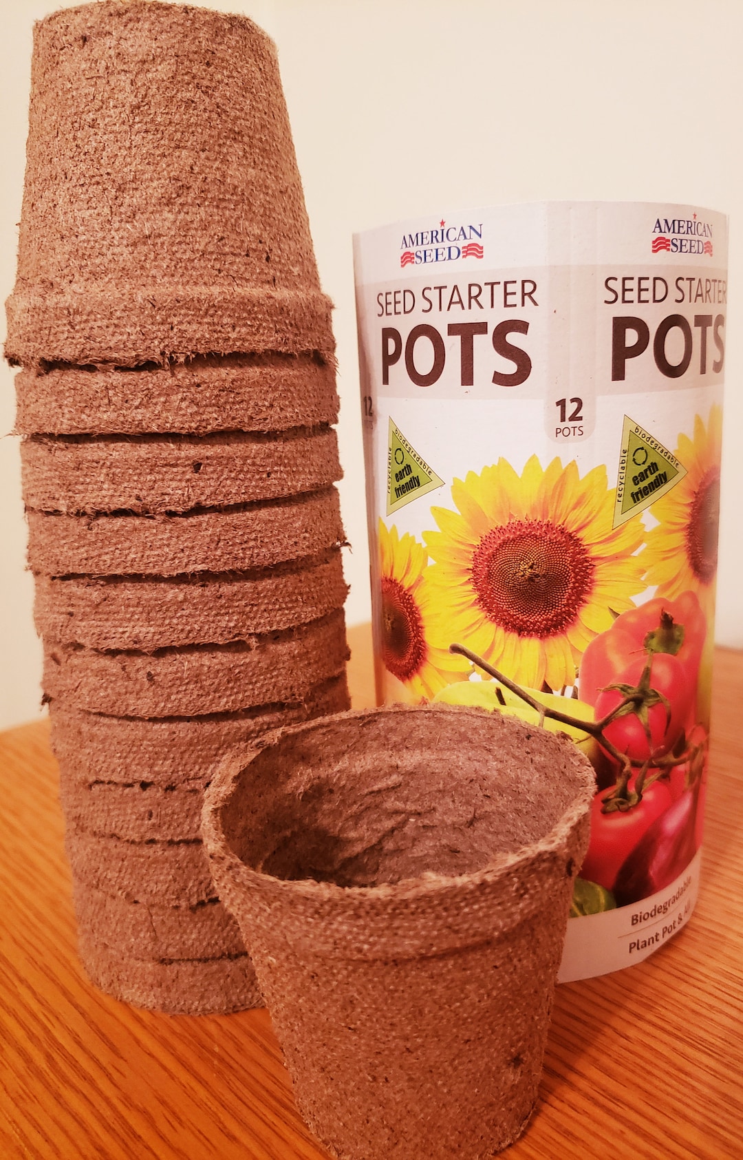 12 Count Biodegradable Fiber Seed Starter Pot - Etsy