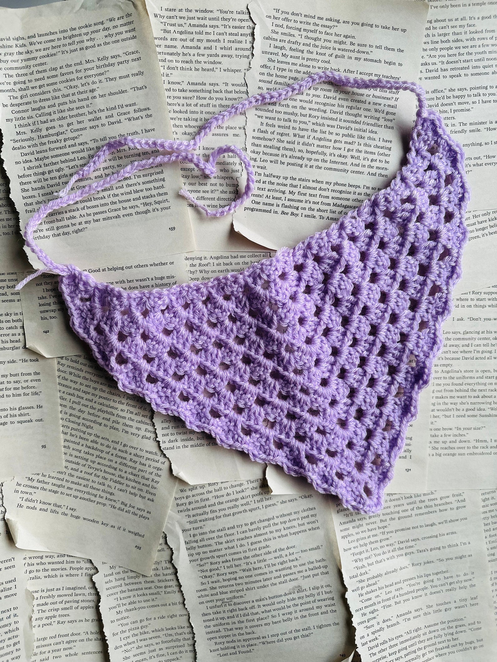 Cottage Core Aesthetic Hair Bandana. Crochet Vintage Goblin Core Hair ...