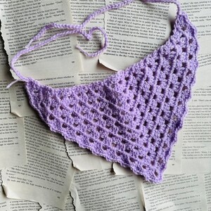 Cottage Core Aesthetic Hair Bandana. Crochet Vintage Goblin Core Hair ...