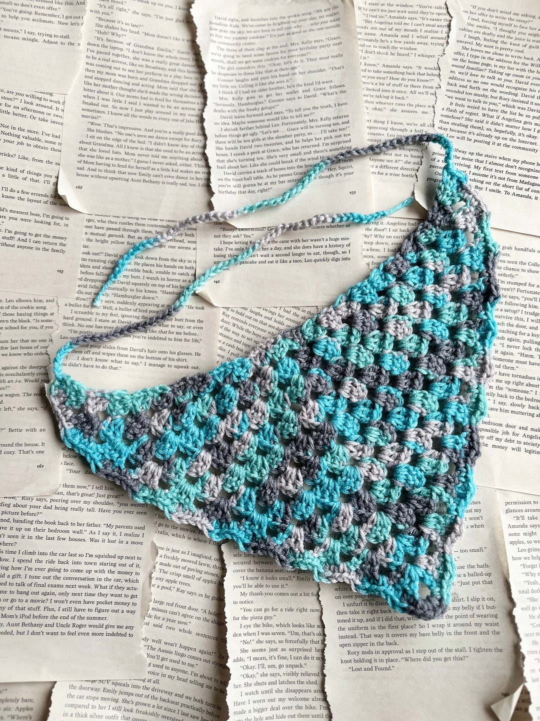 Cottage Core Aesthetic Hair Bandana. Crochet Vintage Goblin Core Hair ...