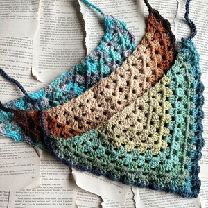 Cottage Core Aesthetic Hair Bandana. Crochet Vintage Goblin Core Hair ...