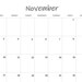 Editable November 2024 Calendar Printable Digital Download PDF Vertical ...