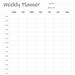 Editable Weekly Calendar Printable Digital Download PDF Vertical Simple ...