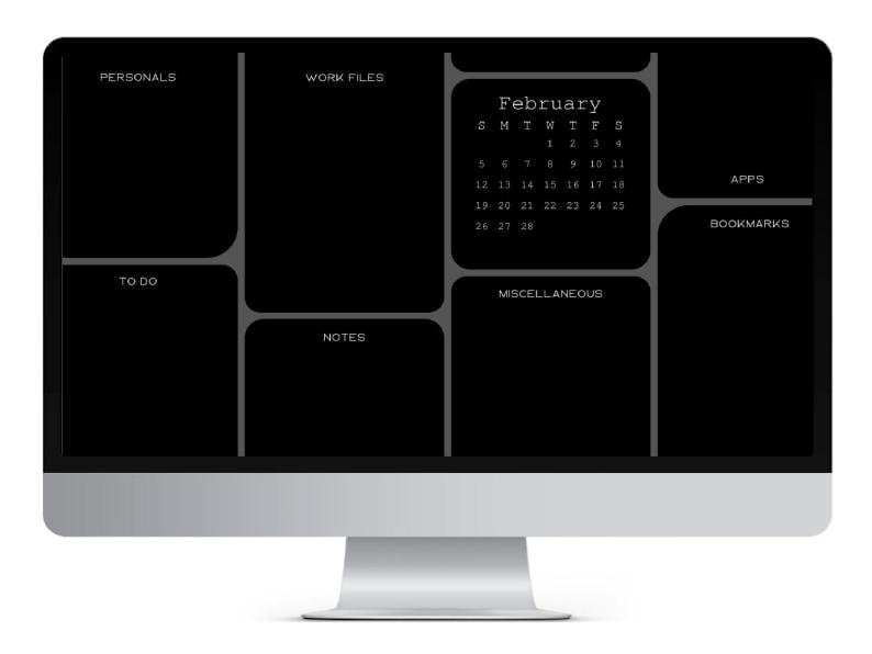 2023-2024 Dark Theme Desktop Wallpaper Calendar Wallpaper - Etsy UK