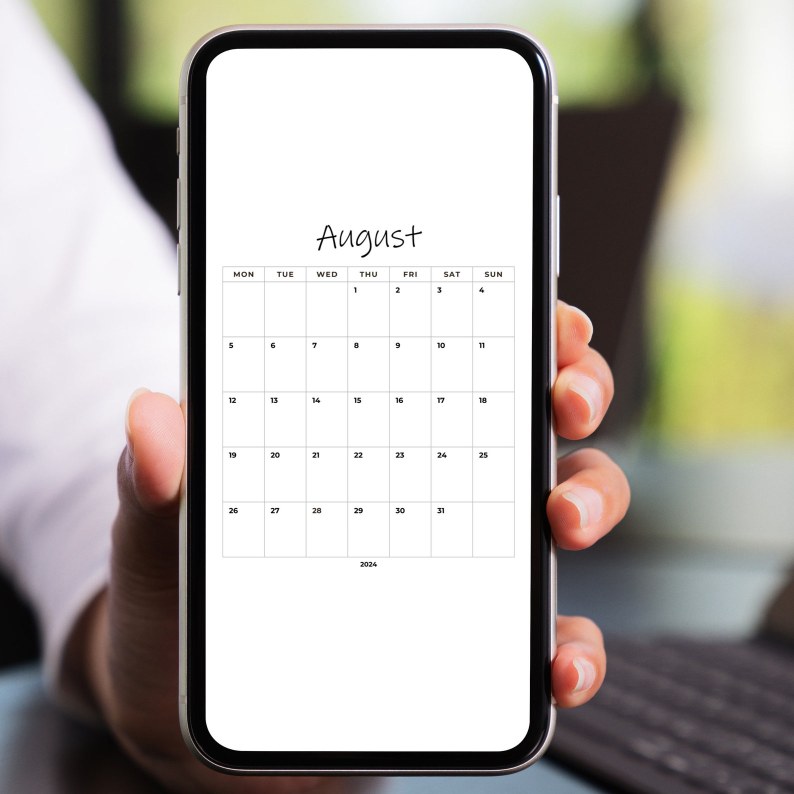 November 2024 Calendar Printable Digital Download PDF Horizontal Simple ...