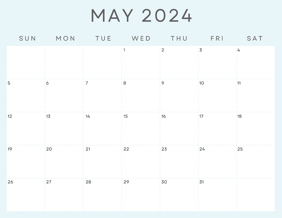 Editable May 2024 Calendar Printable Digital Download PDF Pink - Etsy ...