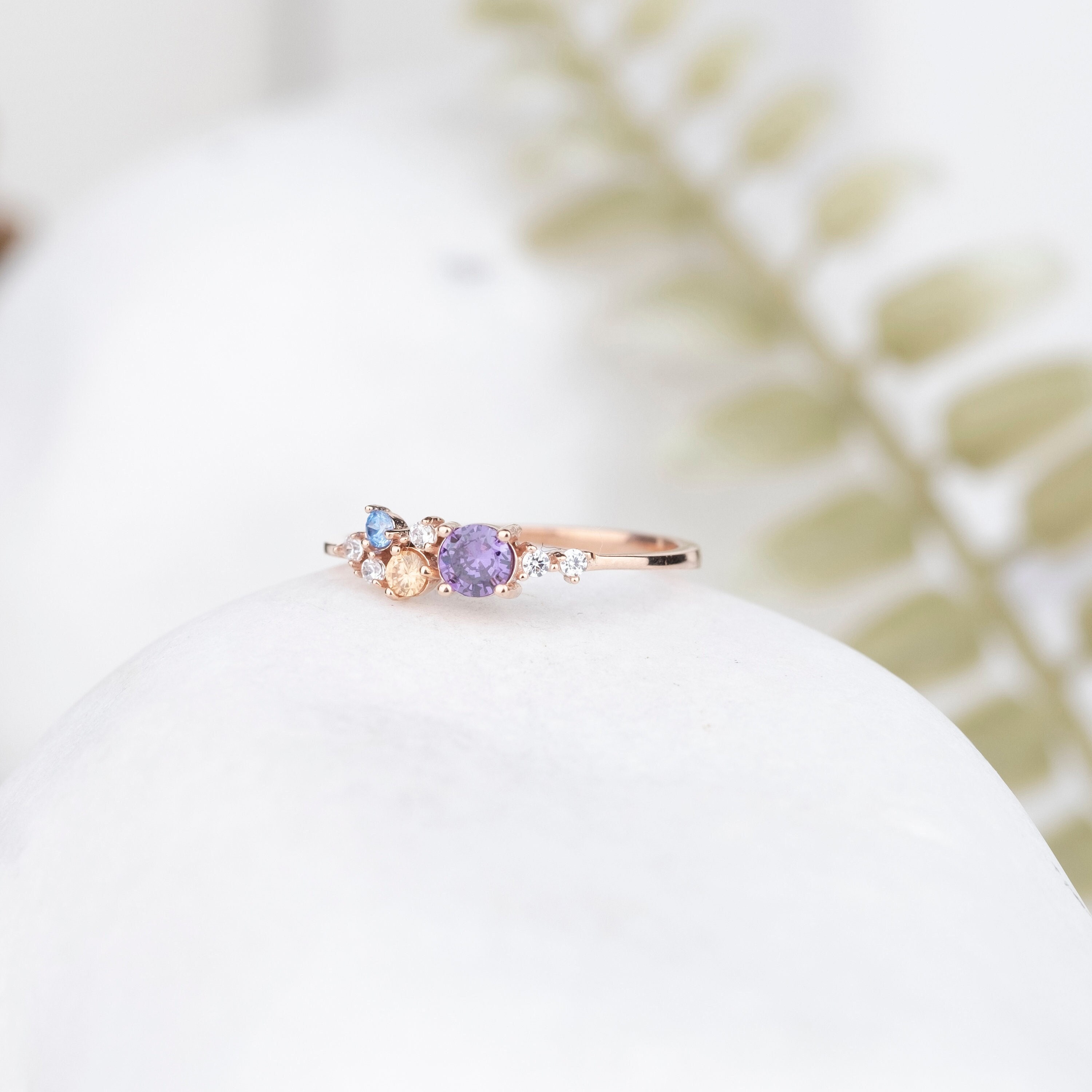 Genuine 2.98 Cts Multi Colors Gemstone Ring .925 Silver - r2-sekkei.com