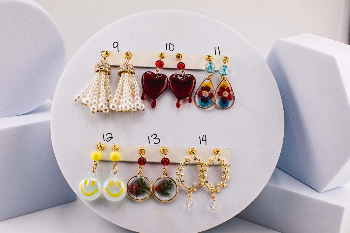 Gold Color Magnetically-attachable Dangles for Gauges & Earrings NEW ...
