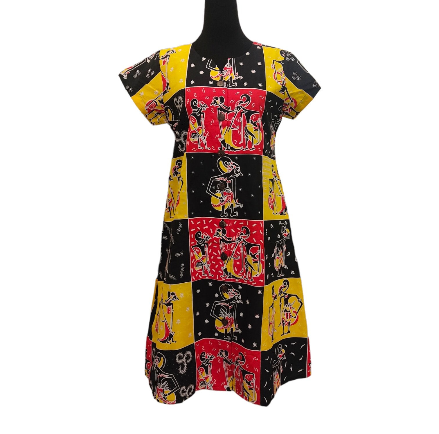 Stunning Batik Wayang Dress - Handmade Elegance for Any Occasion - Etsy