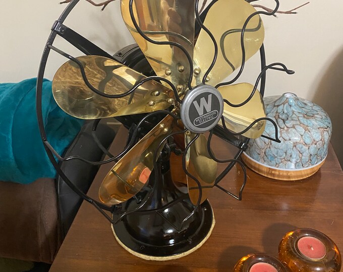 Antique Western Brass 6 Blade Electric Fan - Etsy