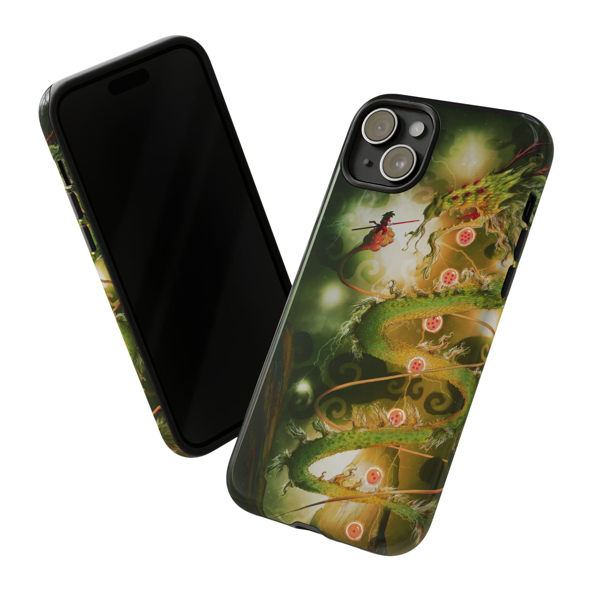 Phone Case DBZ Fanart Custom - Goku and Shenron - Feat iPhone 15/15 ...