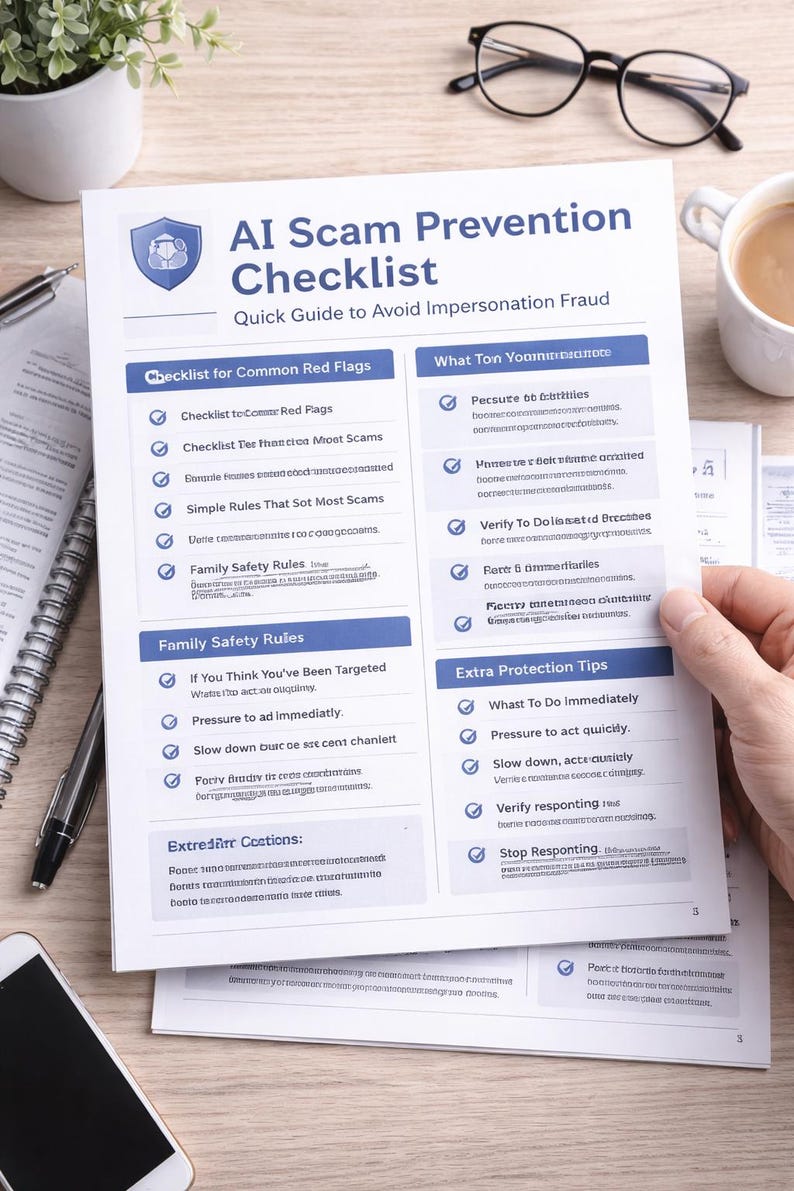 AI Scam Prevention Checklist | Quick Guide to Avoid Impersonation Fraud ...