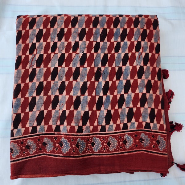 Rust Color Saree - Etsy