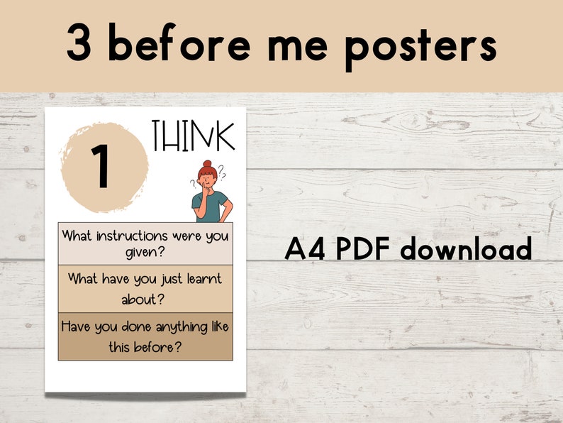 Three Before Me Posters | Classroom Posters | Classroom Management ...
