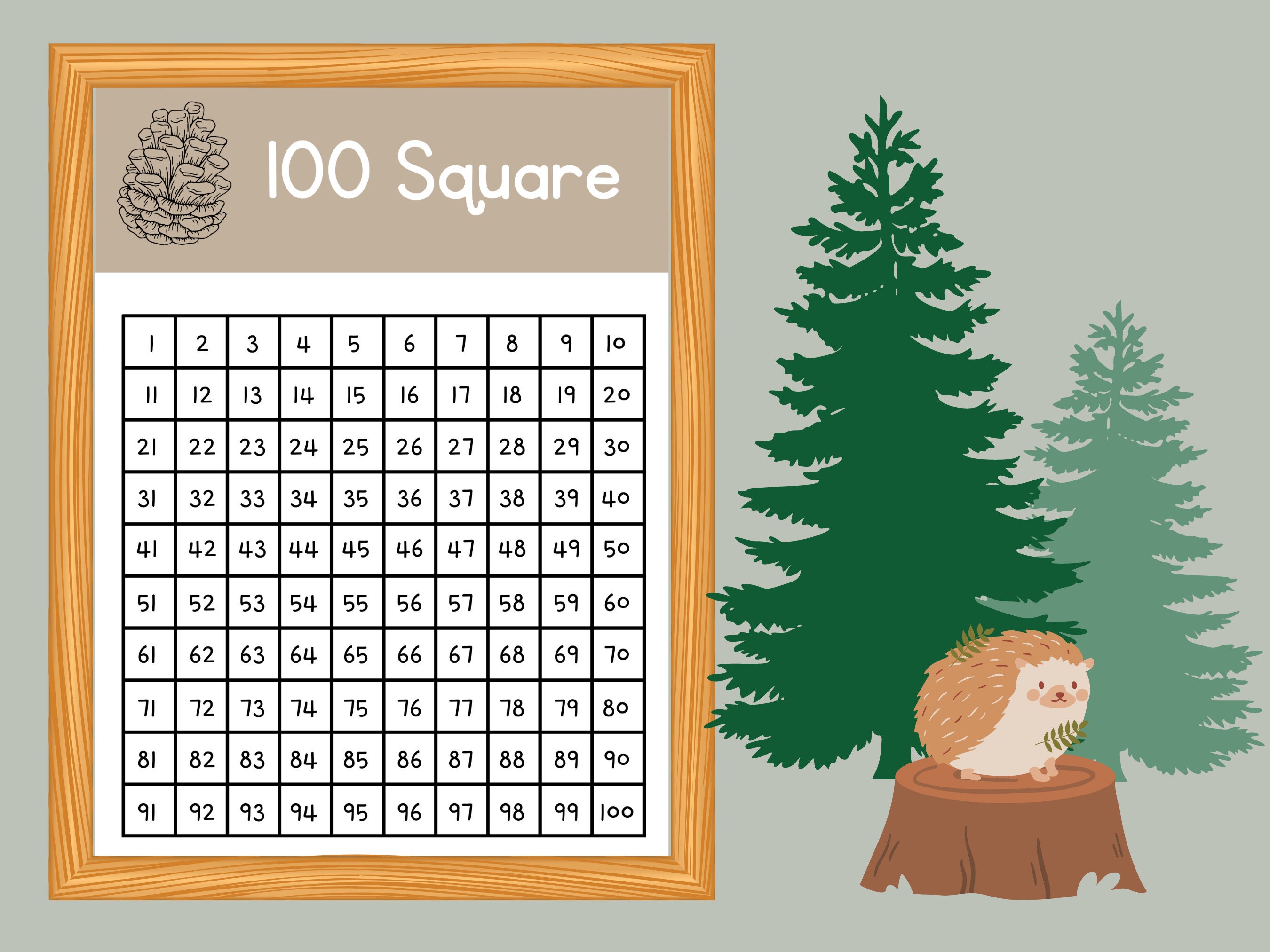 WOODLAND 100 SQUARES | 100 Squares Featuring Woodland Theme - Etsy