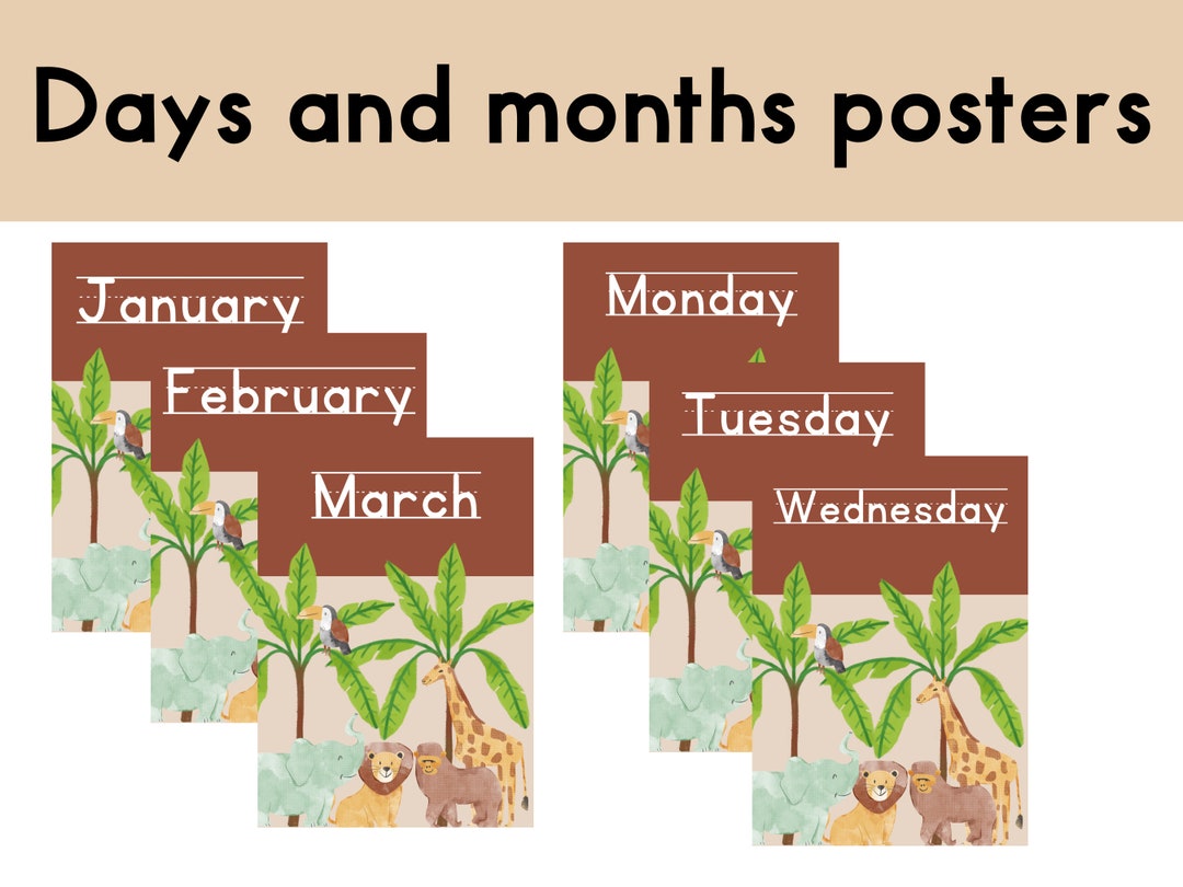 Months of the Year Poster | Days of the Week Poster | Classroom Posters ...