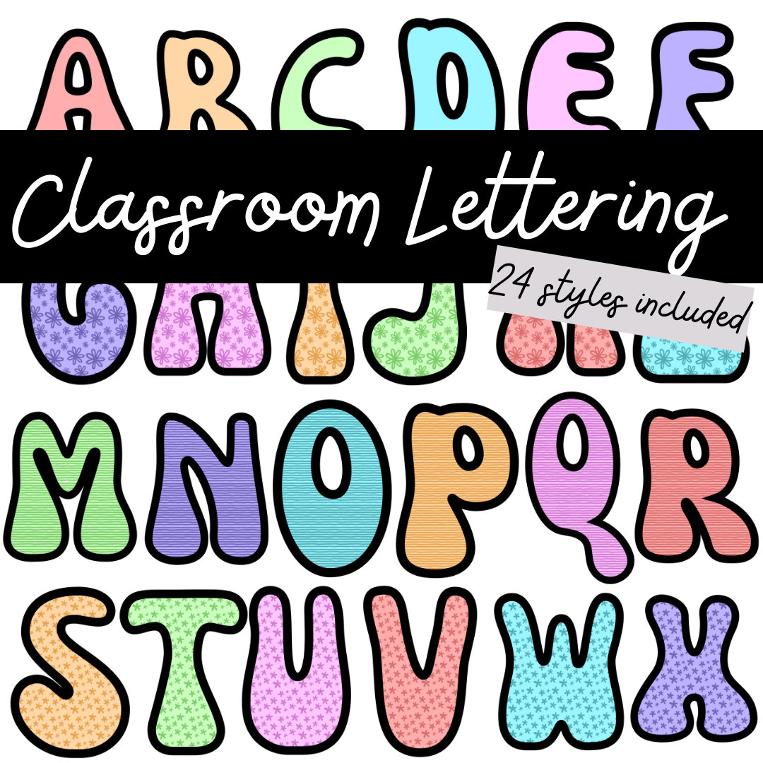 Classroom Lettering Bulletin Board Lettering Set - Etsy