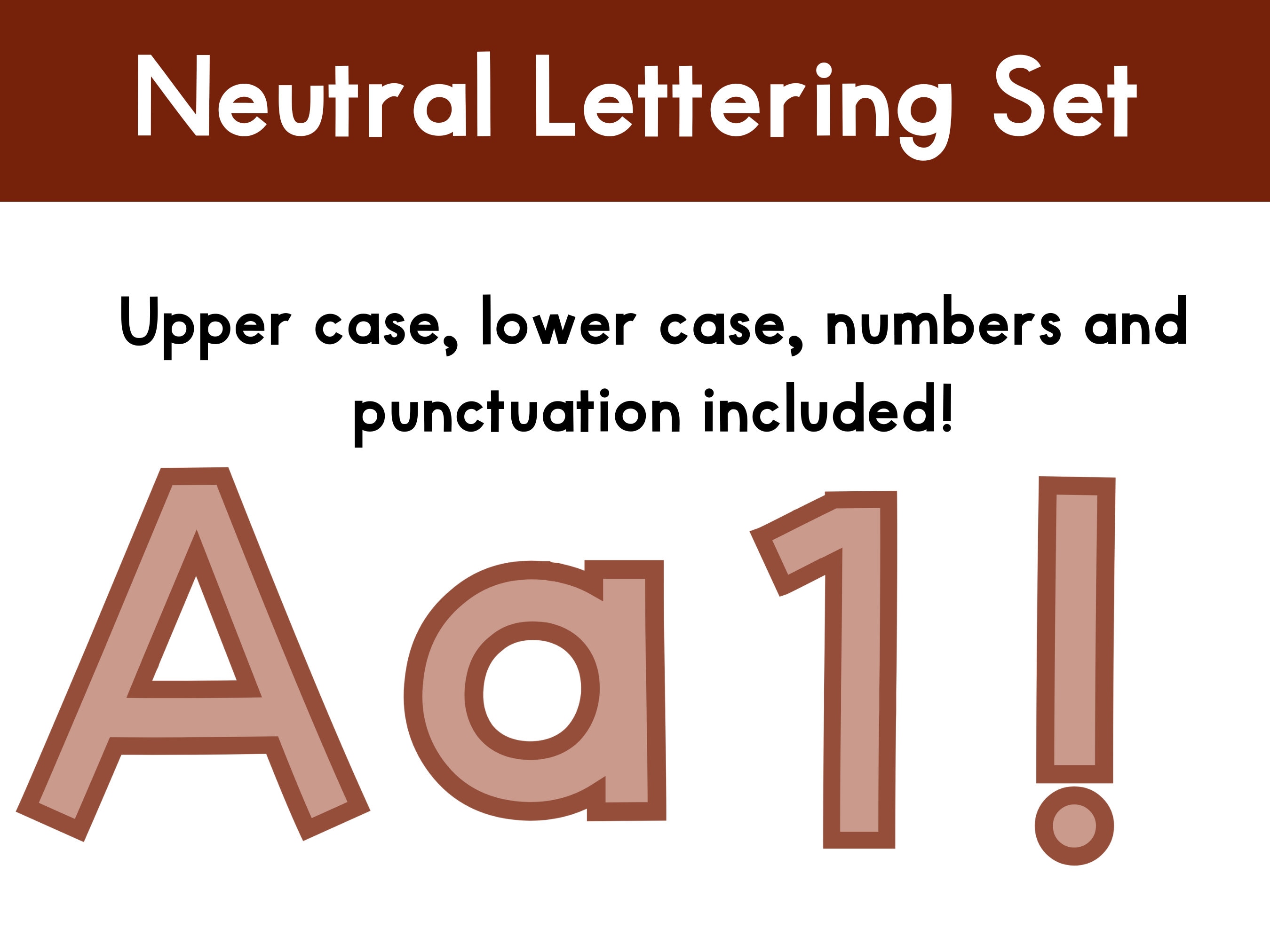 Bulletin Board Lettering Set | Neutral Classroom | Classroom Decor ...
