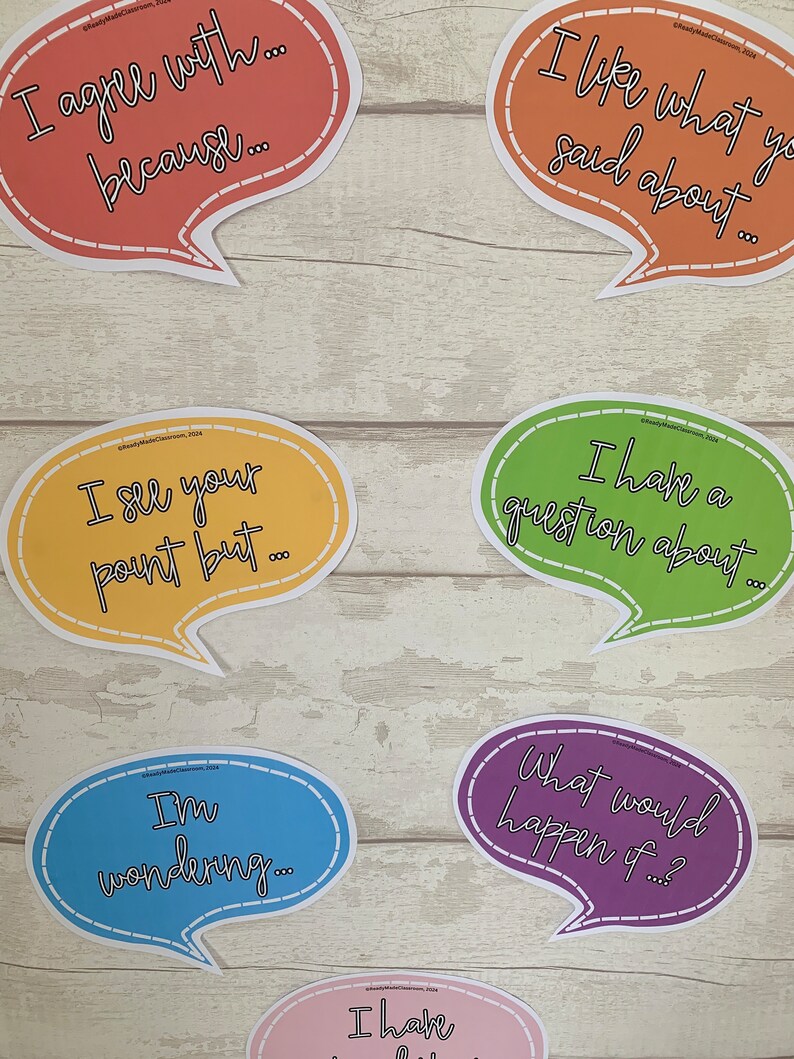 Accountable Talk Sentence Stems EDITABLE | Conversation Starters ...