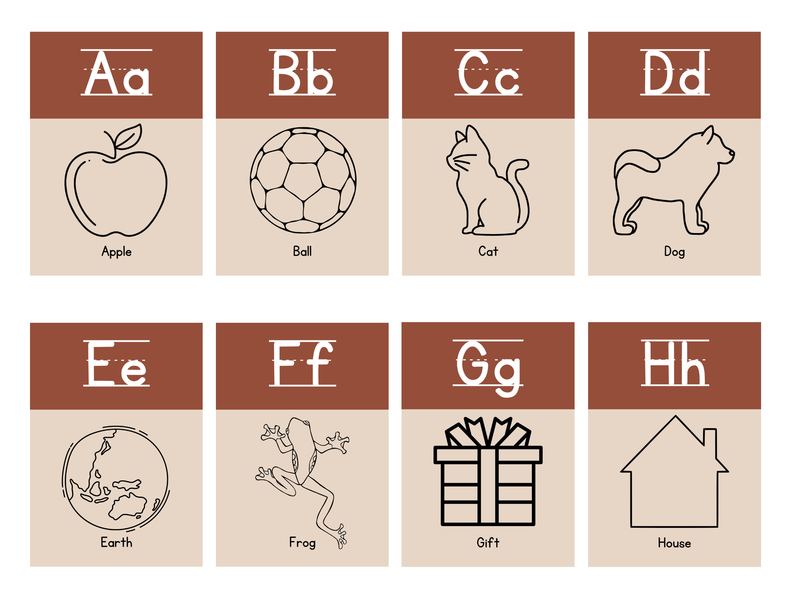 Classroom Alphabet Posters | Neutral Classroom | Simple Minimal Design ...