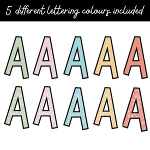 Bulletin Board | Lettering Set | Pastel Colour | Elementary Classroom ...