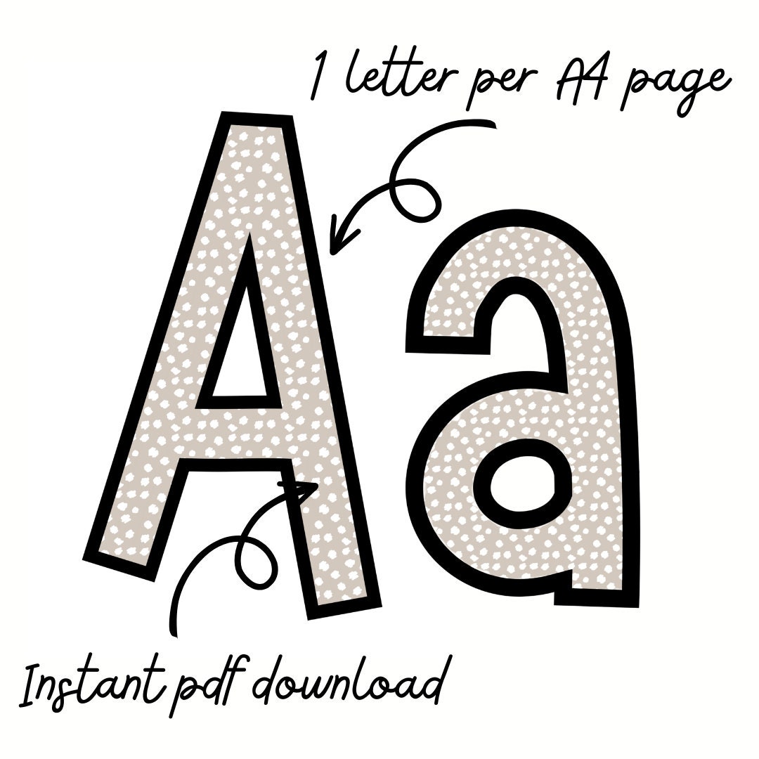 Bulletin Board Boho Classroom Decor Lettering Set - Etsy