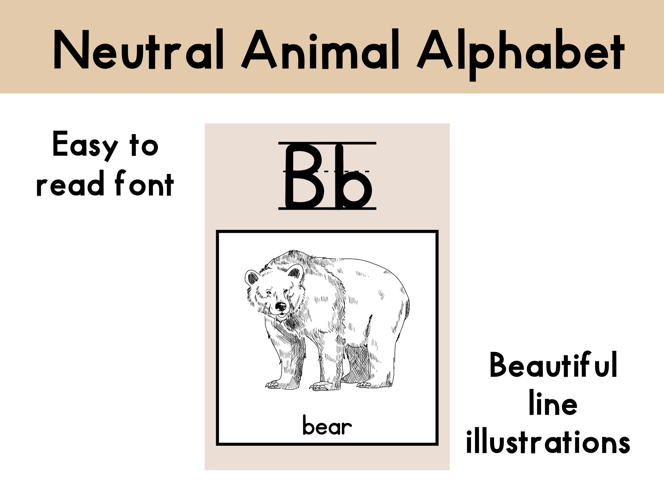Animal Alphabet Posters | Neutral Classroom Decor | Calming Classroom ...