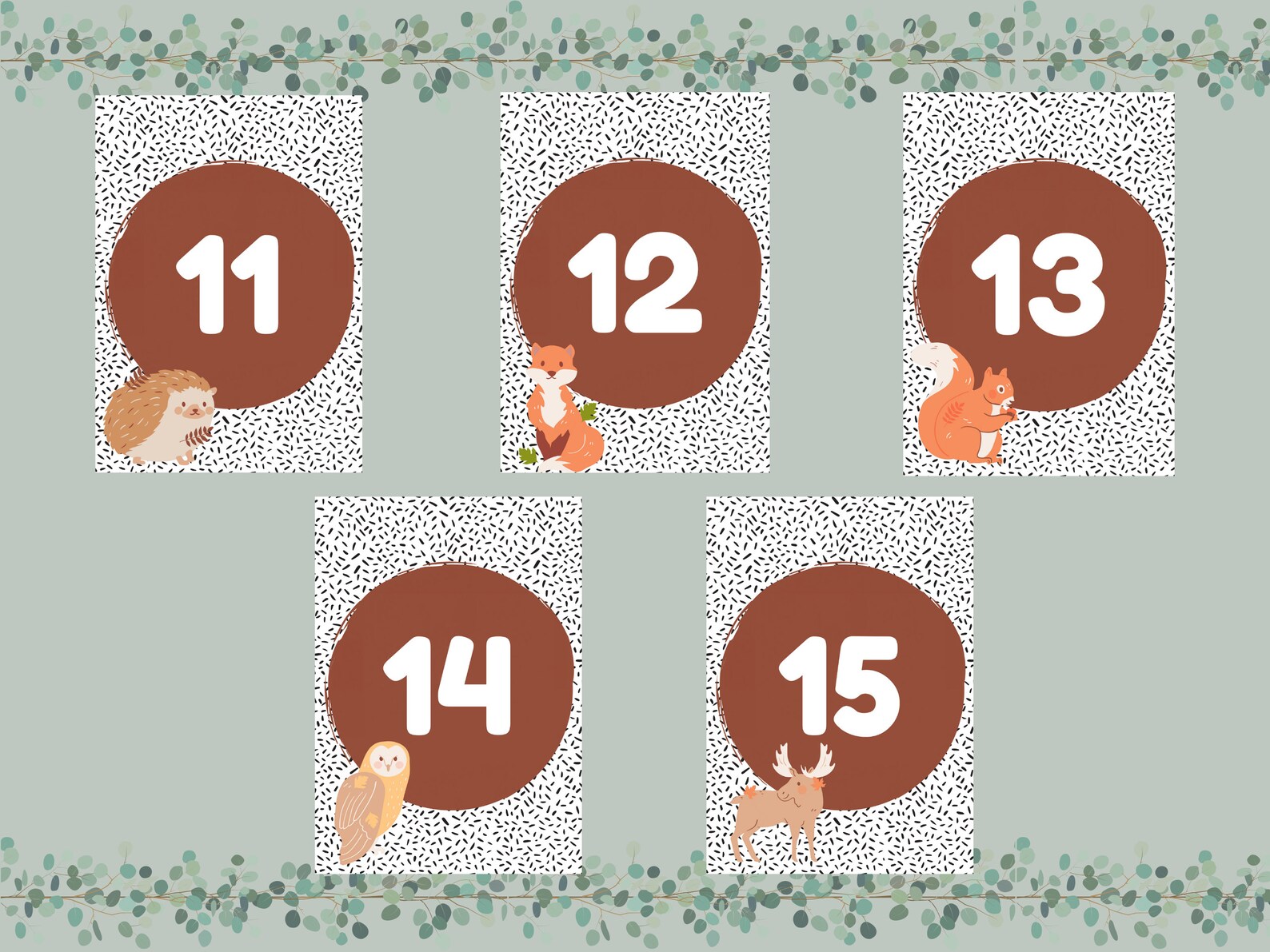 WOODLAND NUMBERS 1-20 | Nature and Woodland Themed Classroom Number ...