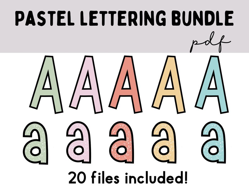 Bulletin Board Lettering Set Pastel Colour Elementary - Etsy