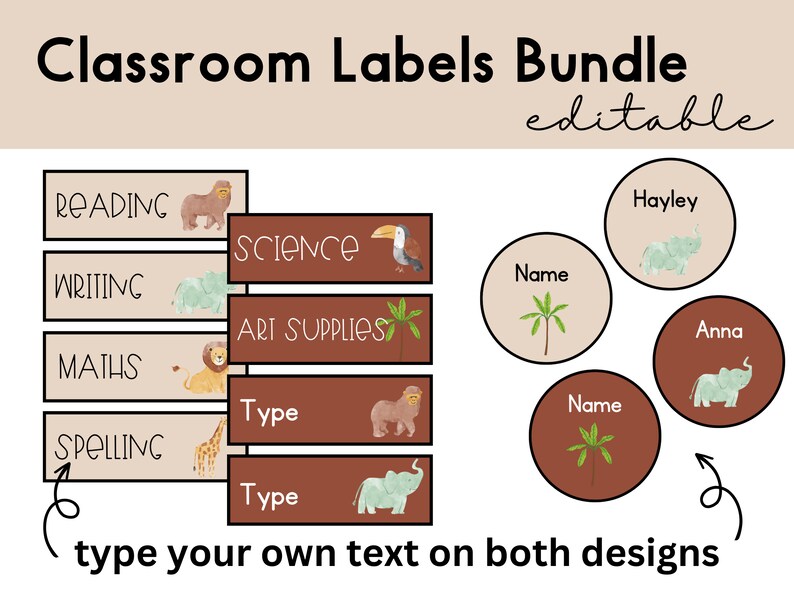 Classroom Labels EDITABLE | Student Labels | Tray Labels | Classroom ...