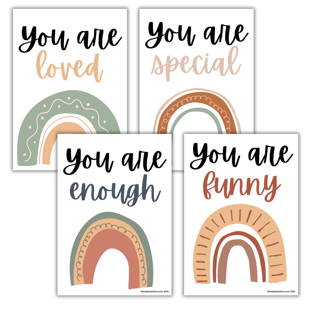 Positive Affirmation Posters EDITABLE | Motivational Classroom Posters ...