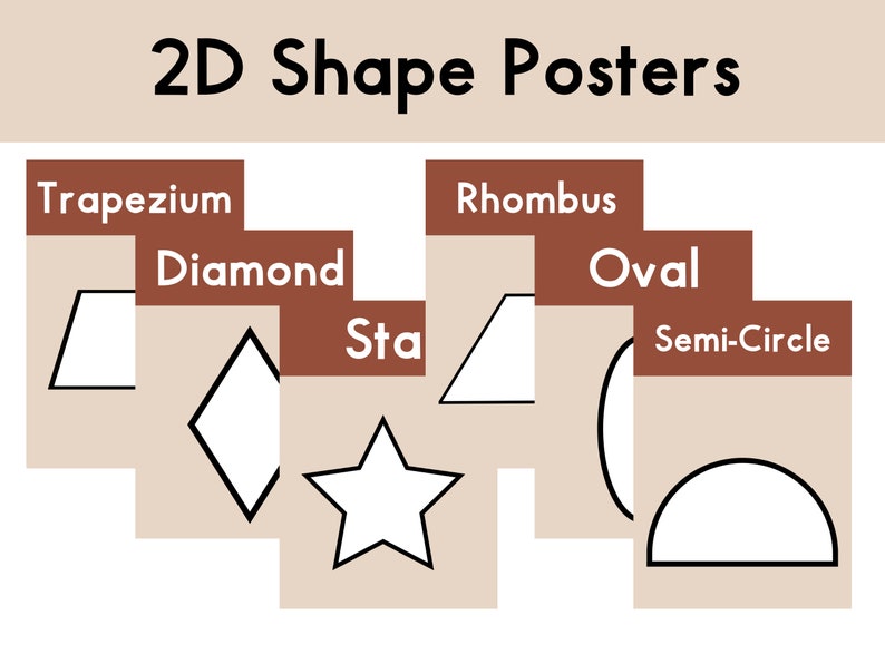 2D Shape Poster | Classroom Poster | Neutral Classroom | Classroom ...