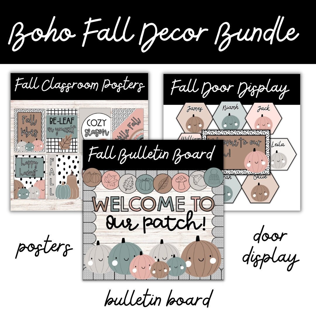 Fall Themed Classroom Decor BUNDLE | Teacher Decorations | Home School ...