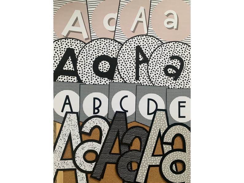 Bulletin Board Lettering Set | Lettering Bundle | Boho Lettering | Boho ...