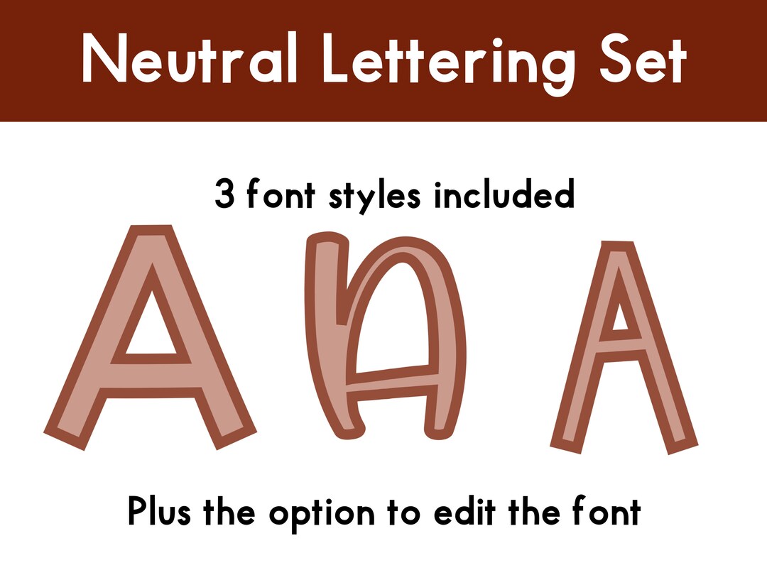 Bulletin Board Lettering Set | Neutral Classroom | Classroom Decor ...