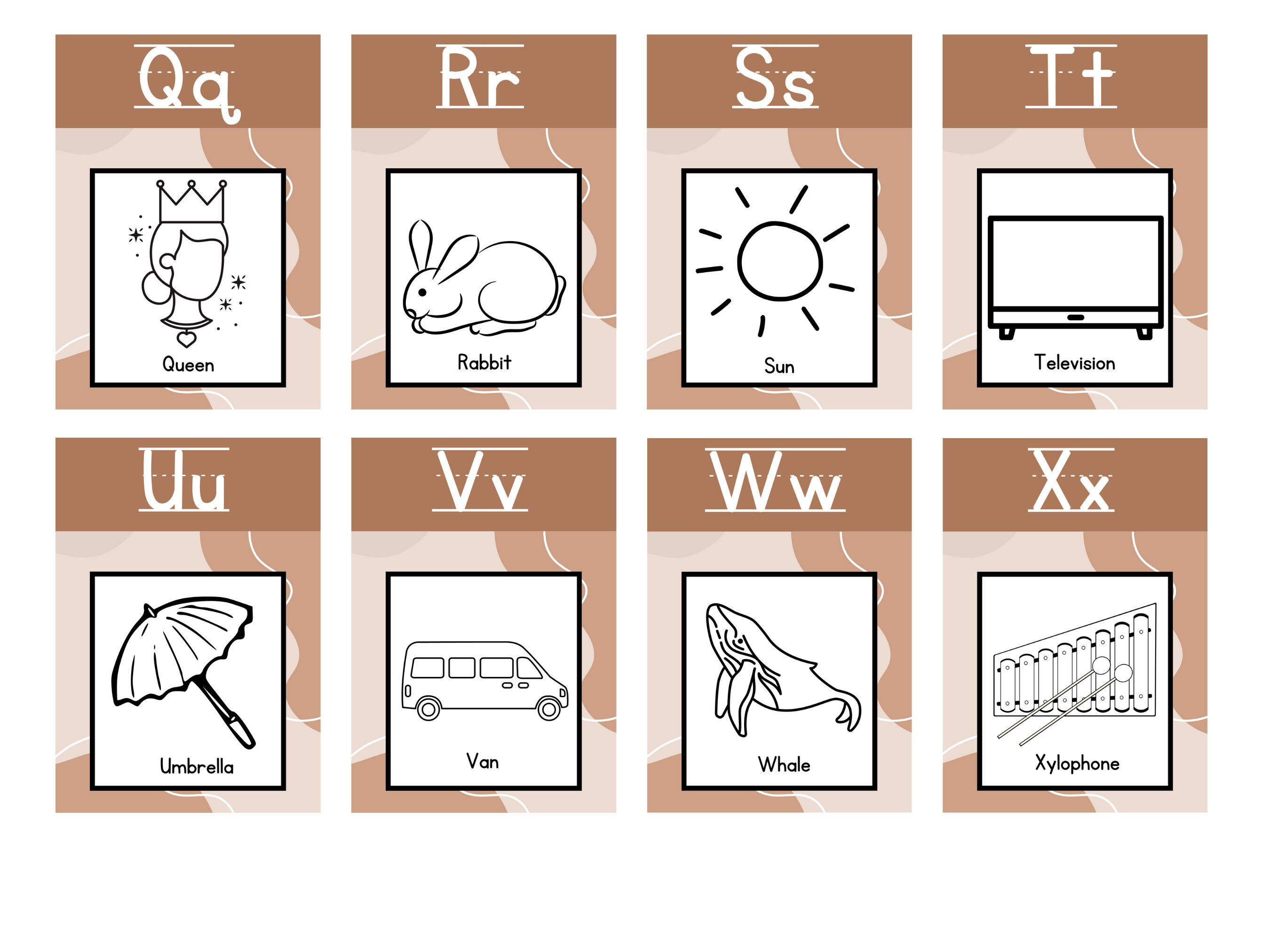 Alphabet Posters EDITABLE Neutral Classroom Decor Classroom Posters ...
