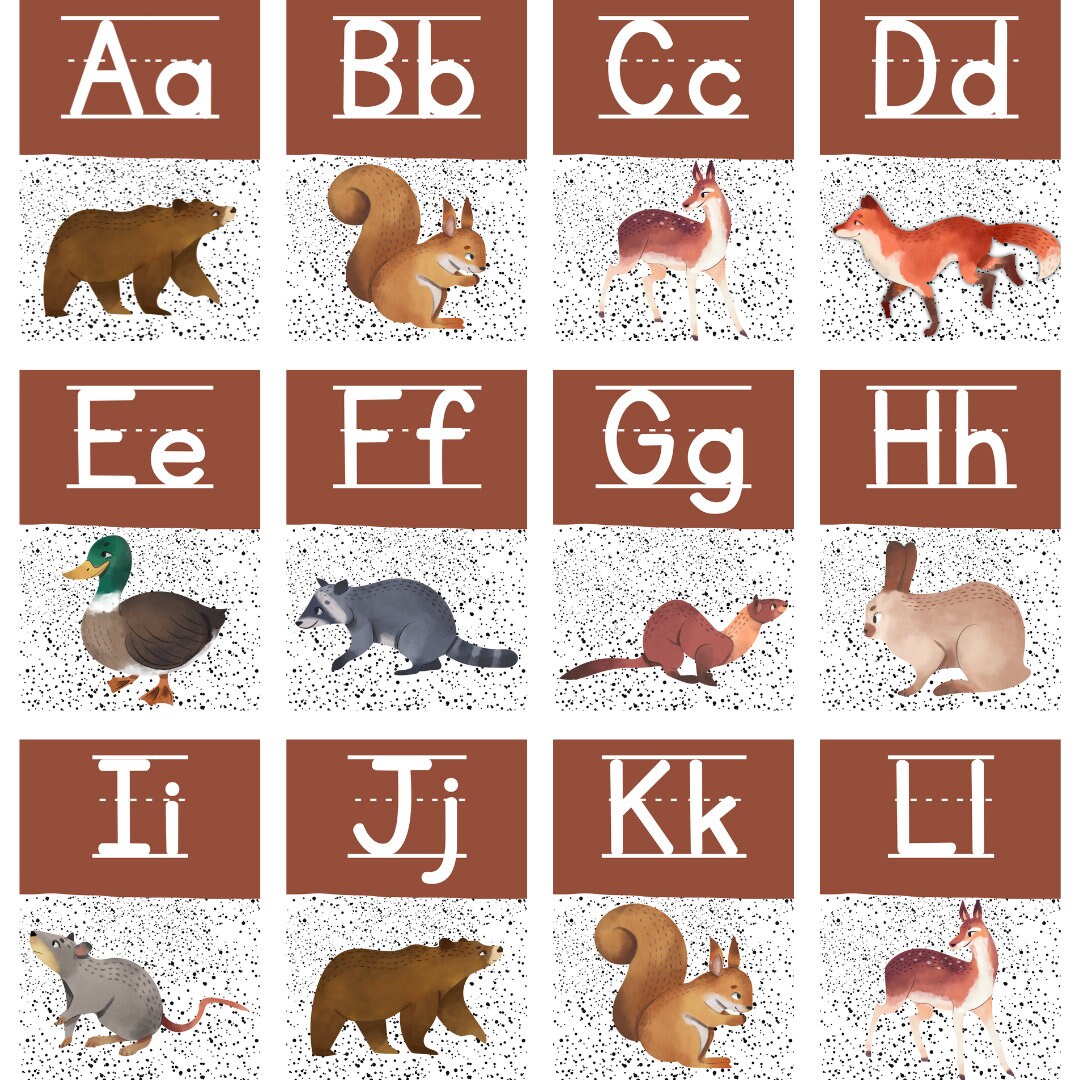 Classroom Alphabet Poster Alphabet Posters Classroom - Etsy