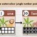 Cute Watercolour Jungle Animal Number Poster | Classroom Poster ...