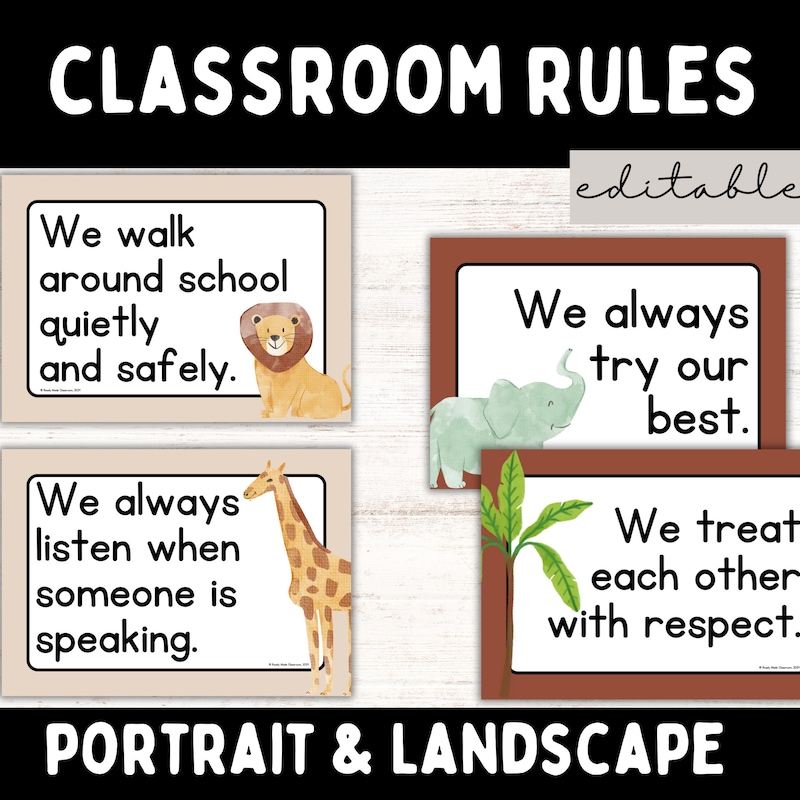 Safari Classroom - Etsy