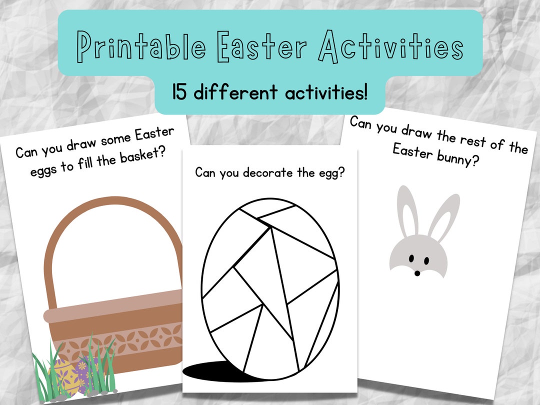 EASTER COLOURING Easter Activity Pack Easter Printable - Etsy